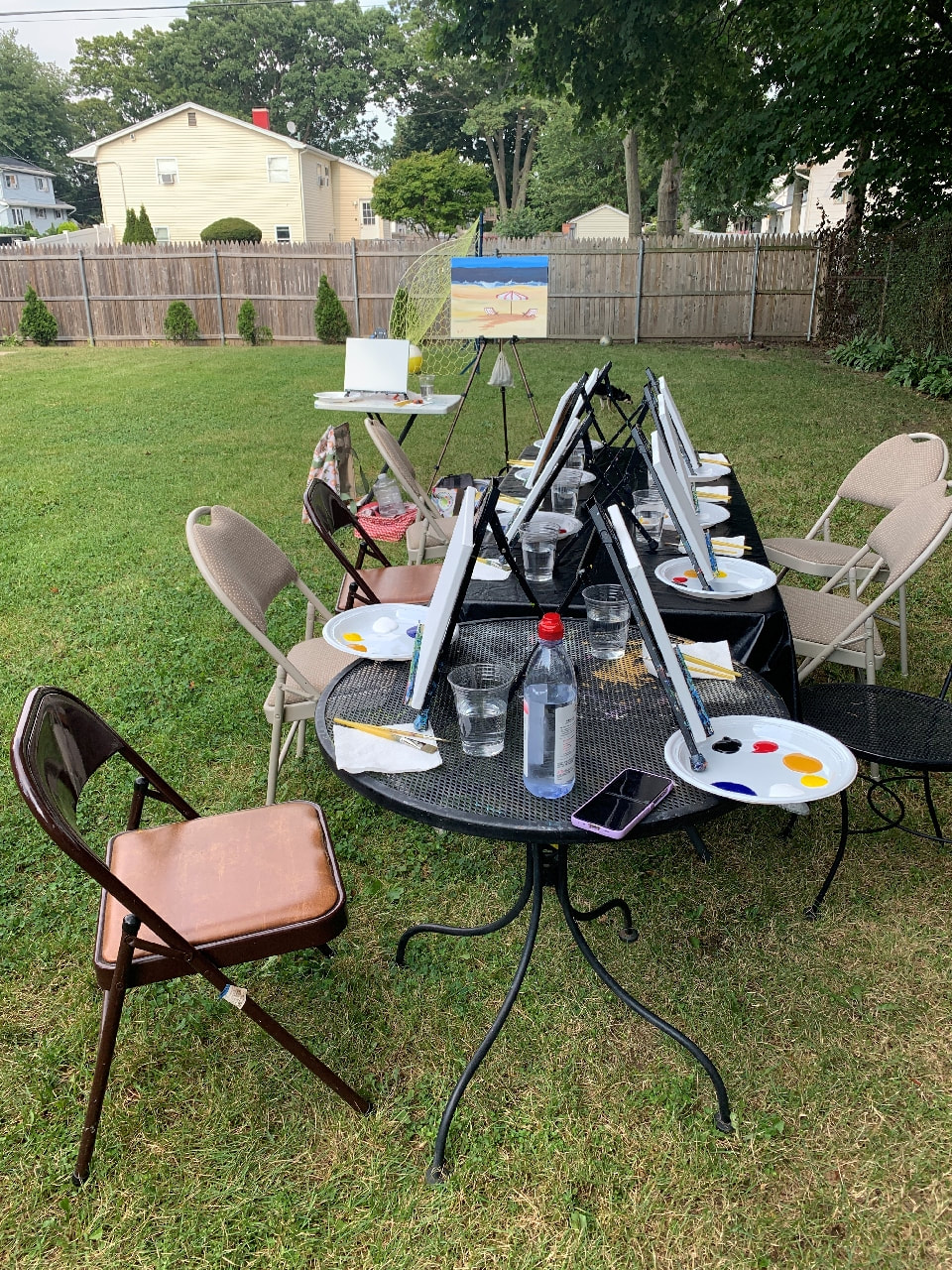 Paint Party and Event Photos - Painting Party at Home Long Island